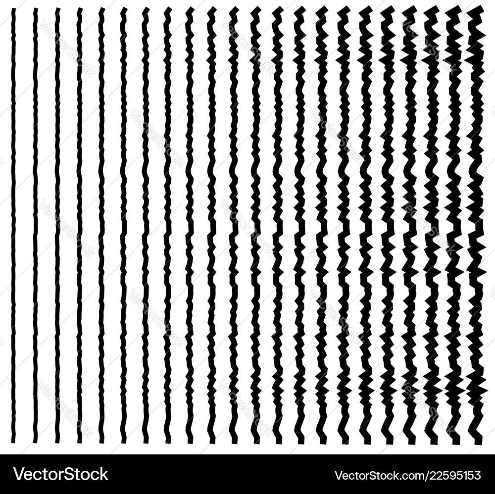 Irregular lines set of 22 distorted lines from Vector Image
