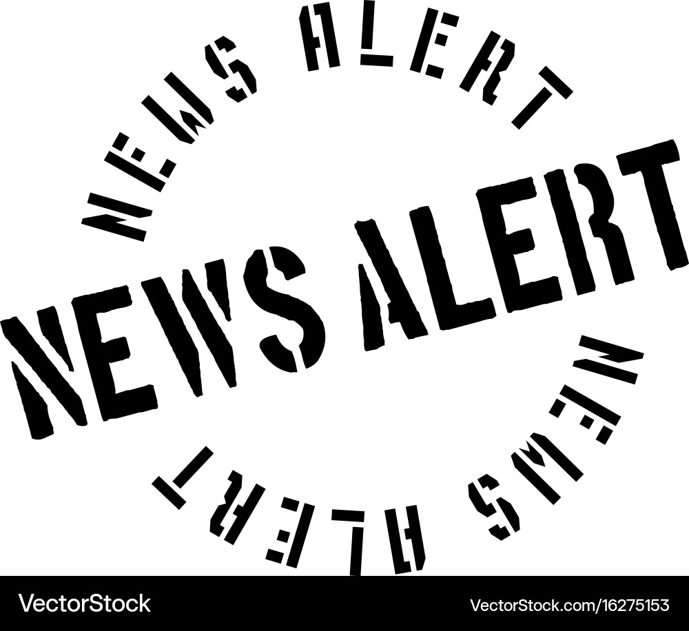 News alert rubber stamp Royalty Free Vector Image