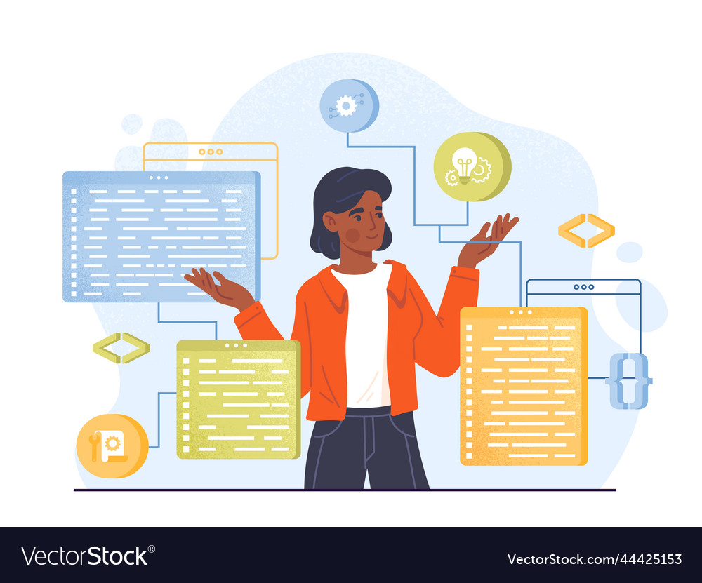 Process software development Royalty Free Vector Image