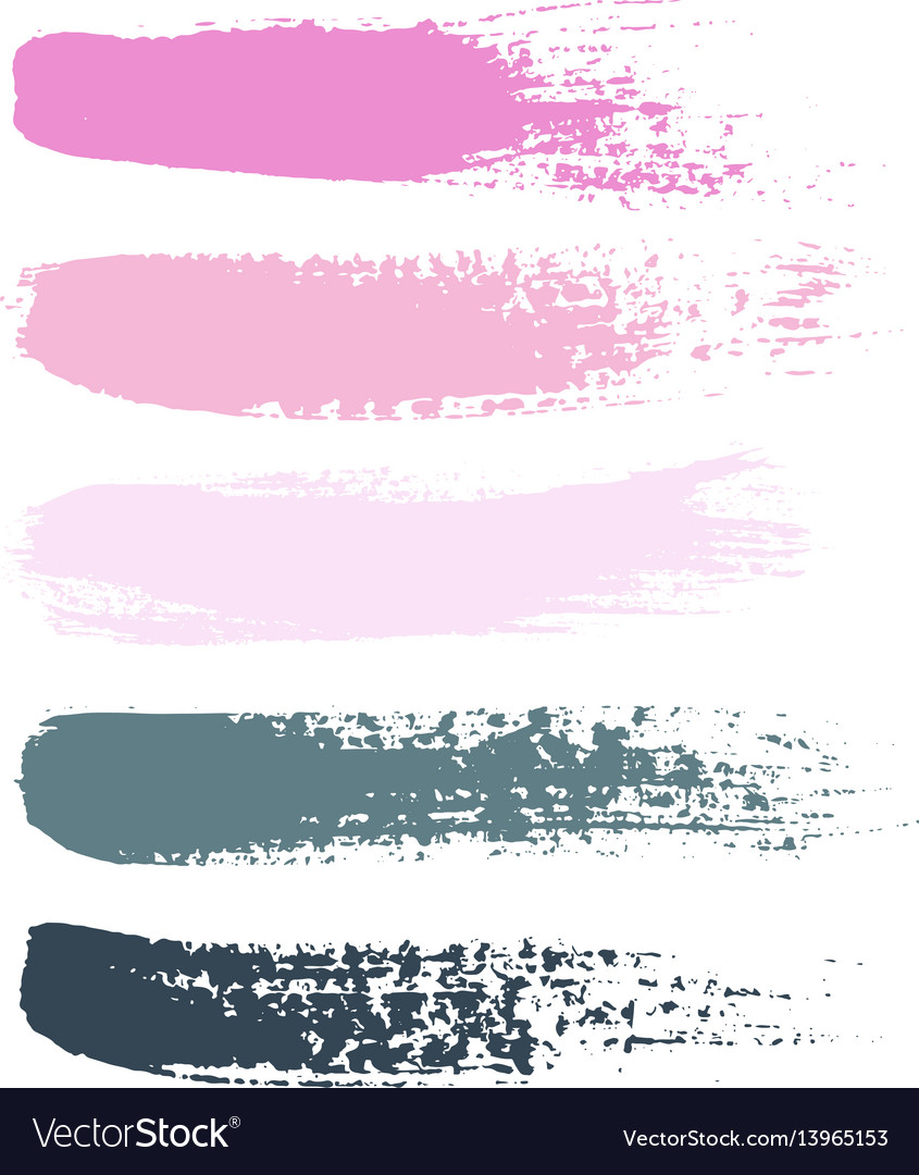 Set of grunge brush strokes Royalty Free Vector Image