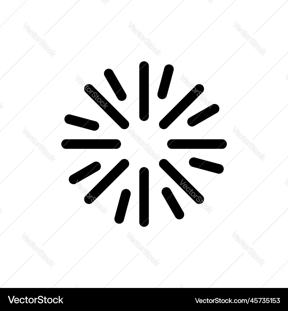 Sunburst circle or sun burst line art icon Vector Image