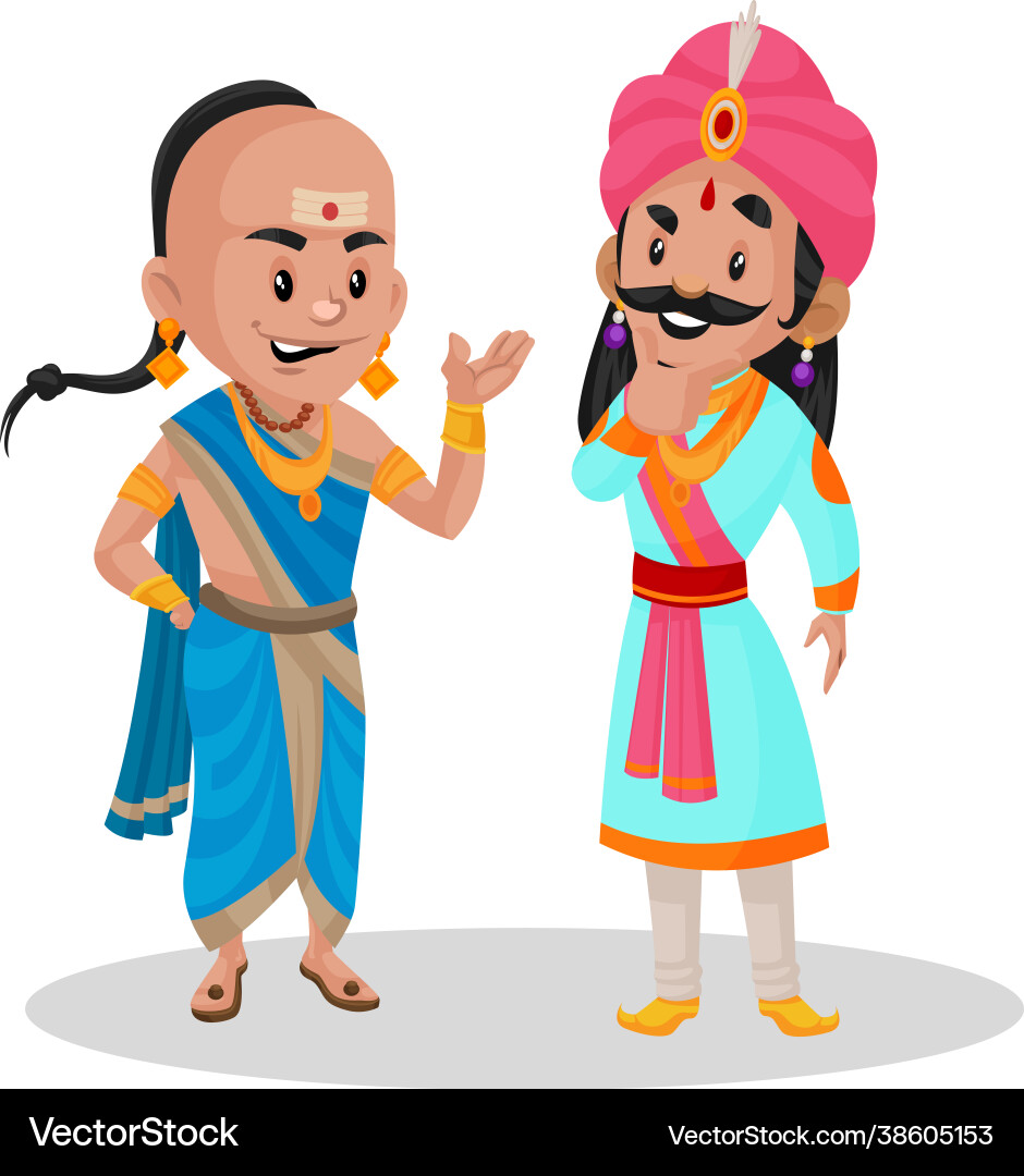 Tenali ramakrishna cartoon character Royalty Free Vector