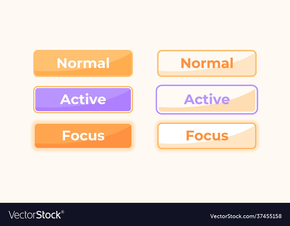 Active and inactive settings ui elements kit Vector Image Active and inactive settings ui elements kit Vector Image