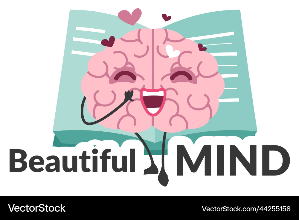 Beautiful mind educated and developed brains Vector Image