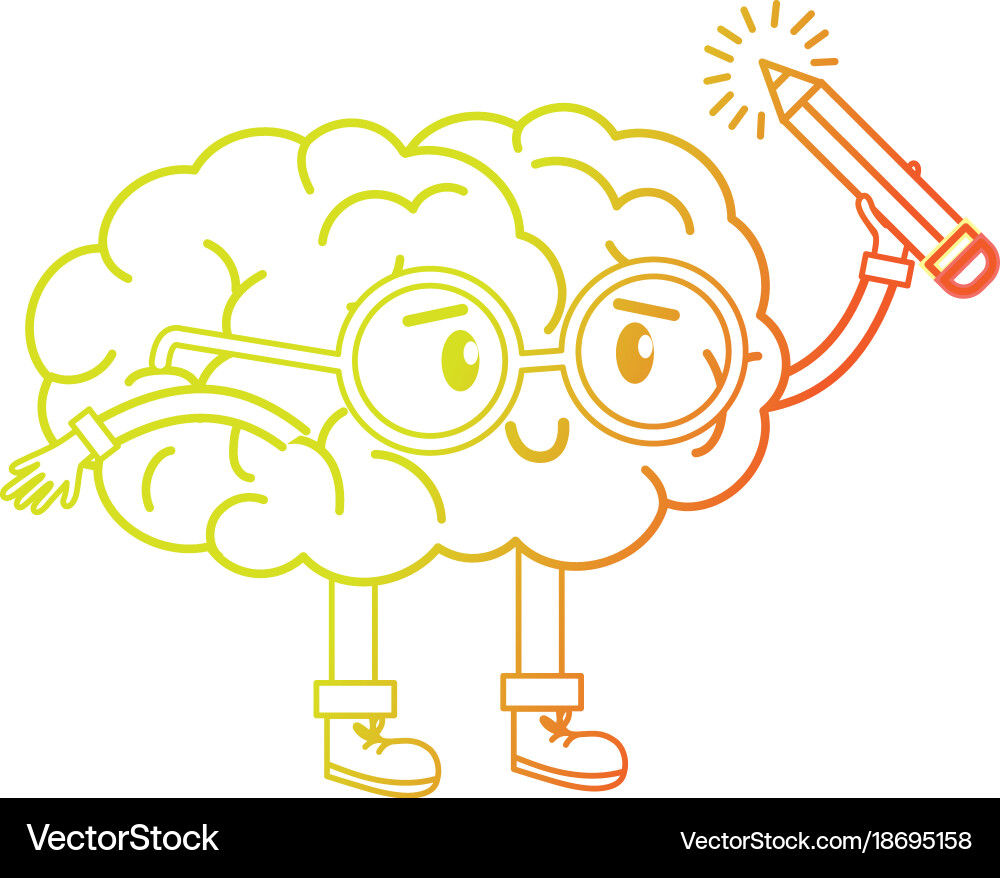 Brain cartoon design Royalty Free Vector Image