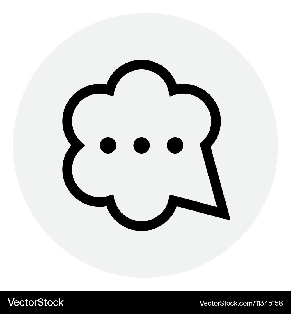 Chat simple icon Royalty Free Vector Image - VectorStock