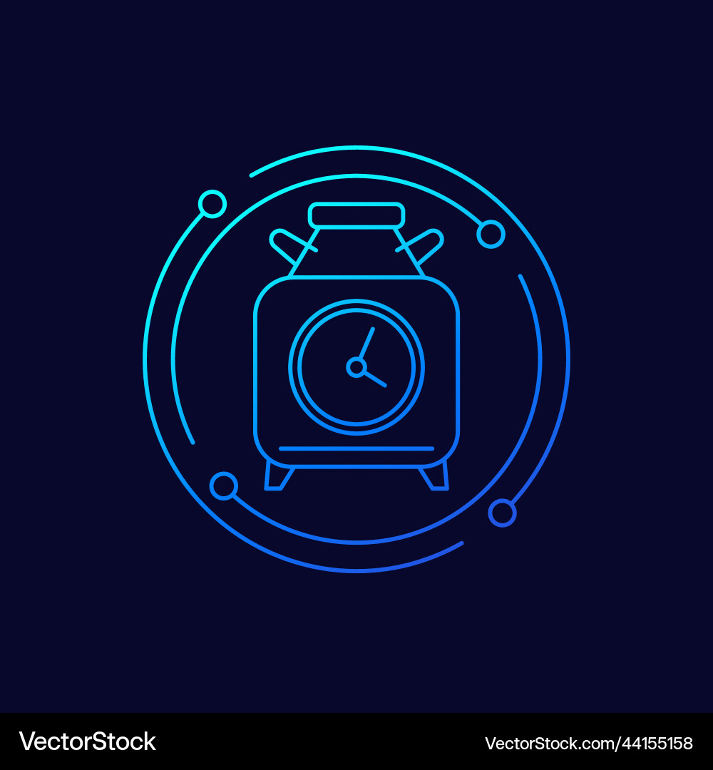 Cryobank time in storage tank line icon Royalty Free Vector