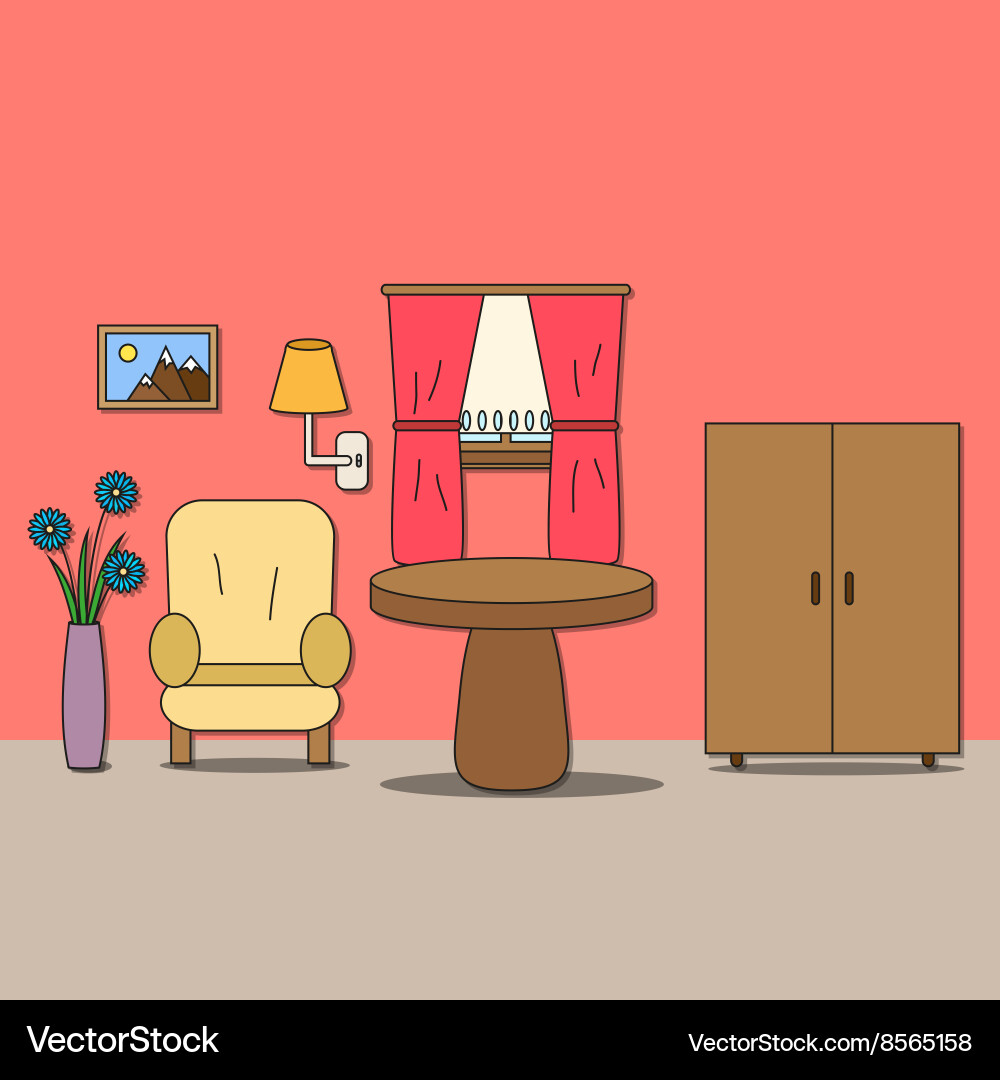 Design of room - sitting Royalty Free Vector Image
