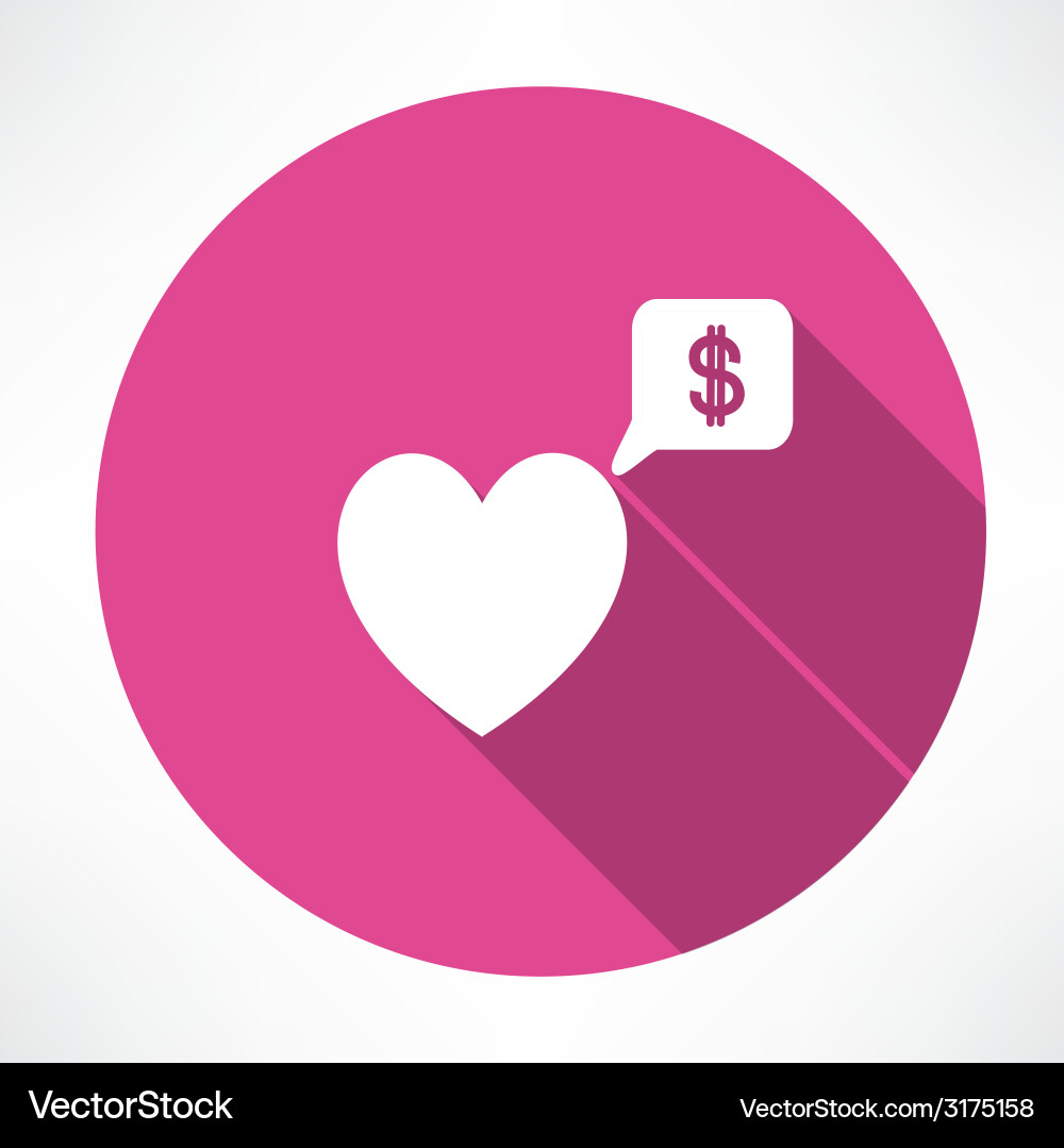 Heart said about money Royalty Free Vector Image