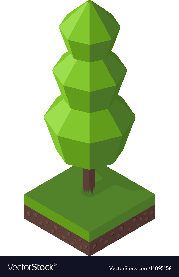 Isometric tree Royalty Free Vector Image - VectorStock