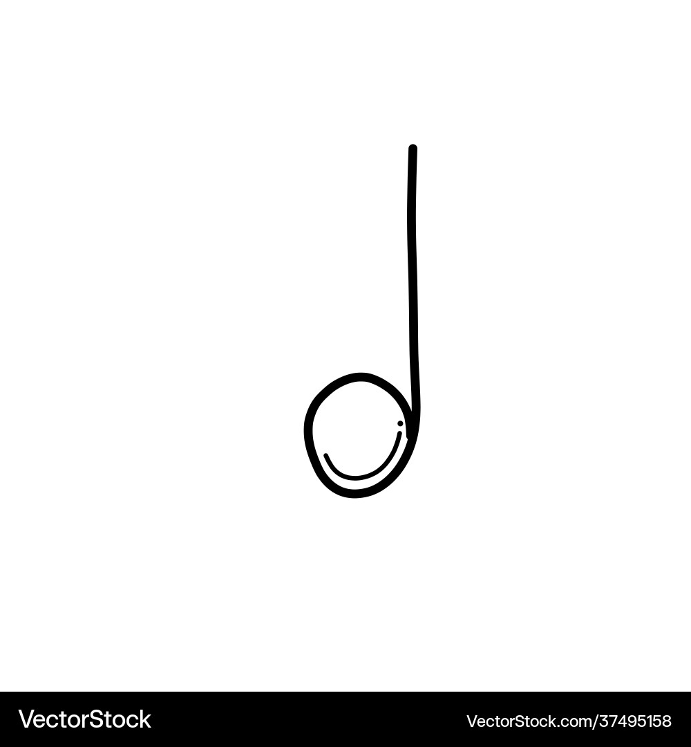 Music note doodle icon drawing sketch hand drawn Vector Image