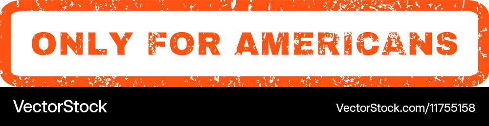 Only for americans rubber stamp Royalty Free Vector Image