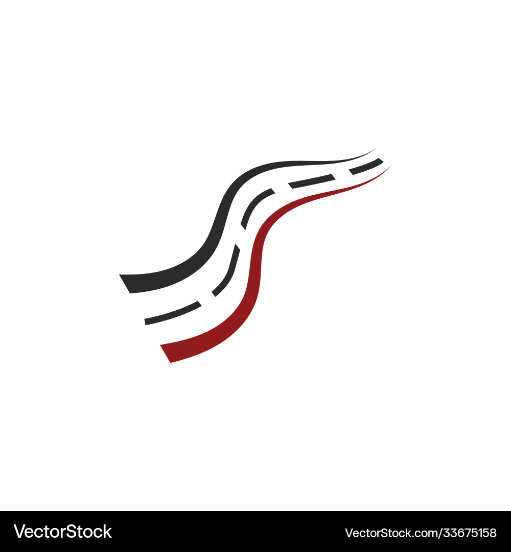 Road logo and symbol template Royalty Free Vector Image