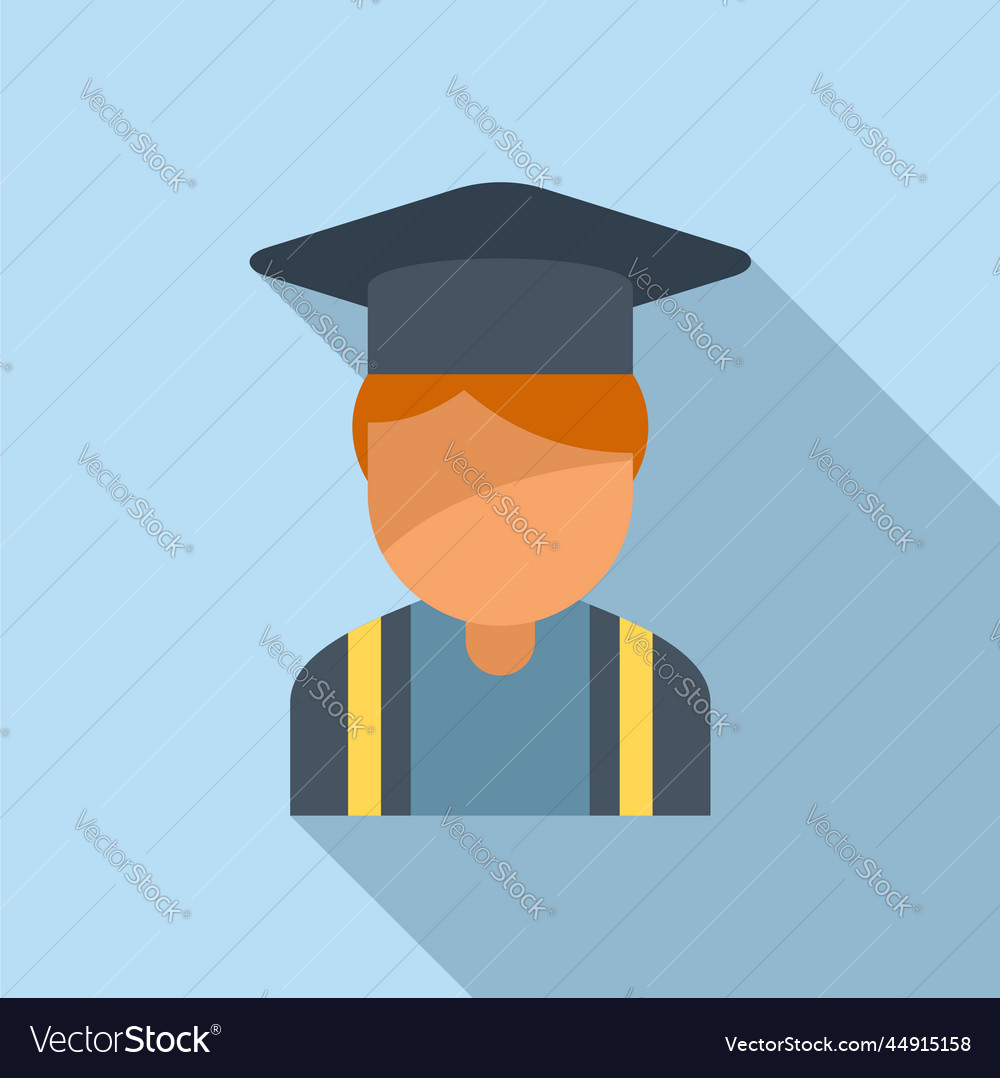 School graduation icon flat campus life Royalty Free Vector School graduation icon flat campus life Royalty Free Vector