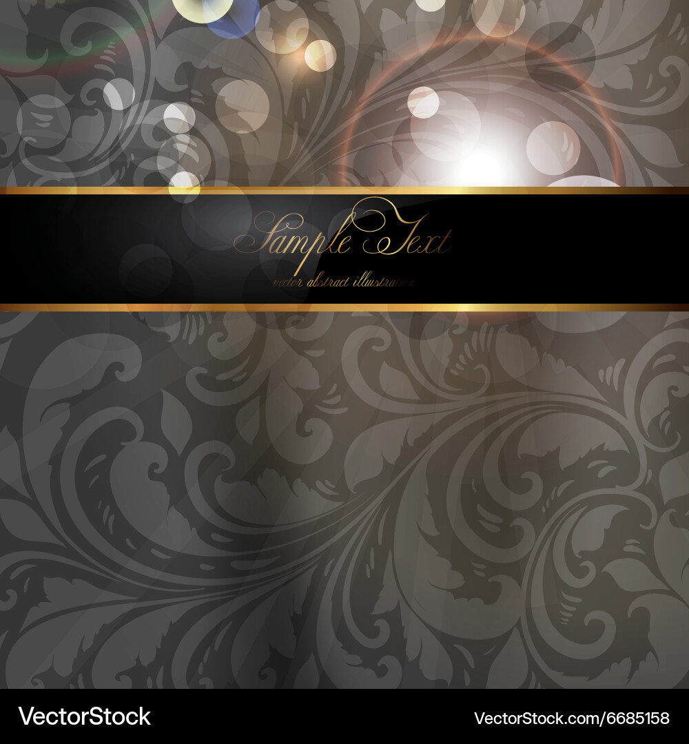 Seamless dark grey floral spring wallpaper Vector Image