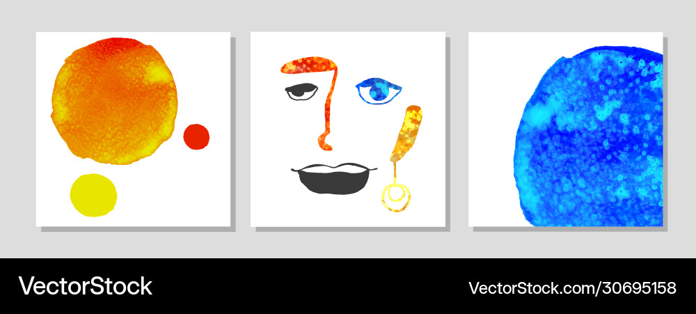 Set modern posters with of Royalty Free Vector Image