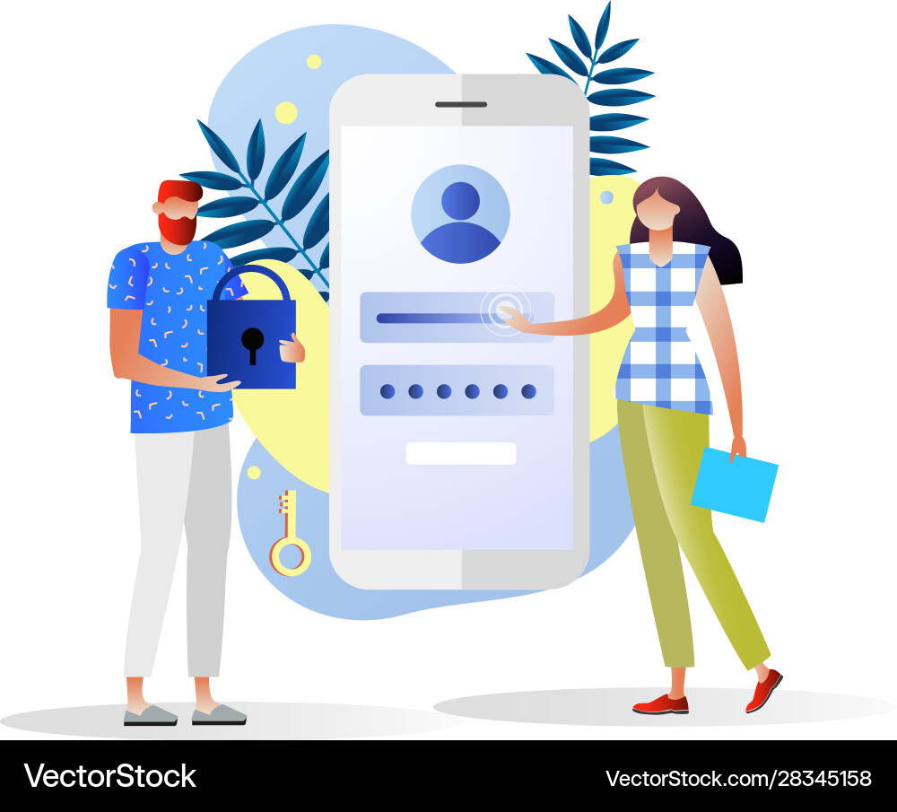 Sign in page user account Royalty Free Vector Image