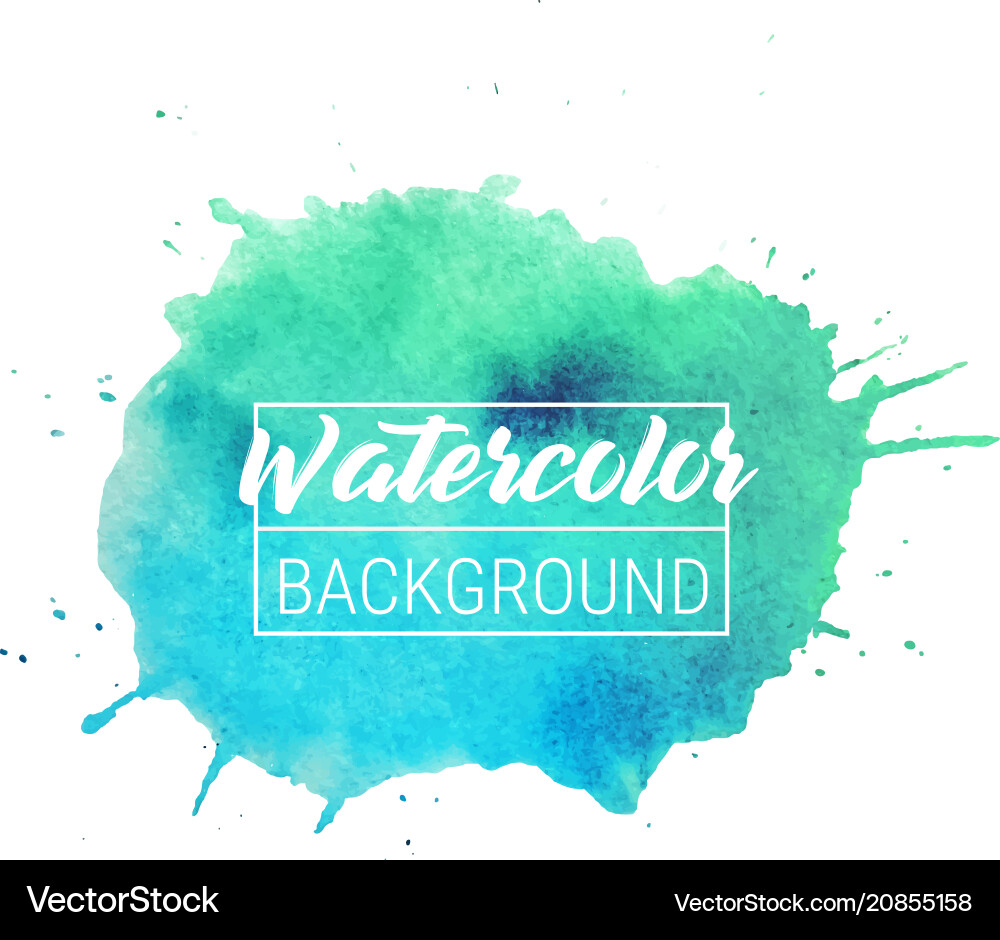 Watercolor blob text box background isolated Vector Image