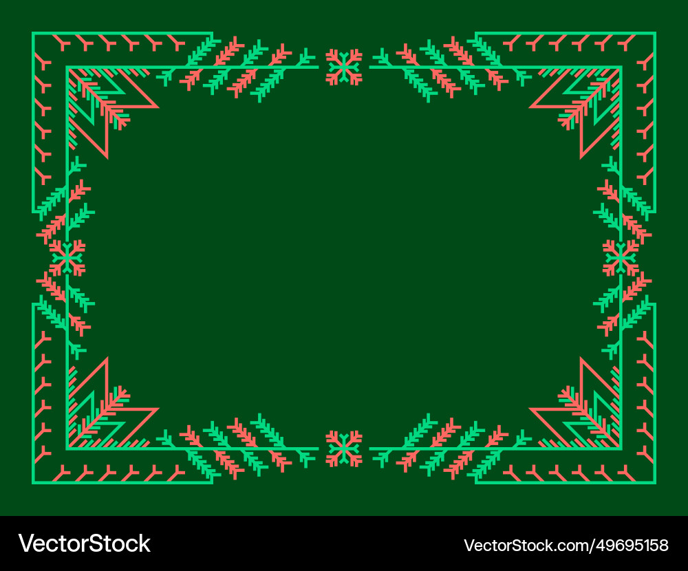 Winter frame with snowflakes place for text Vector Image