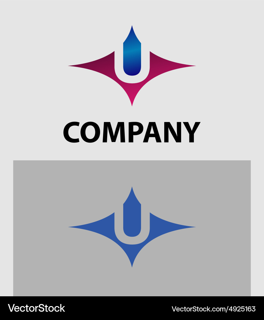 Abstract icons based on the letter u logo Vector Image