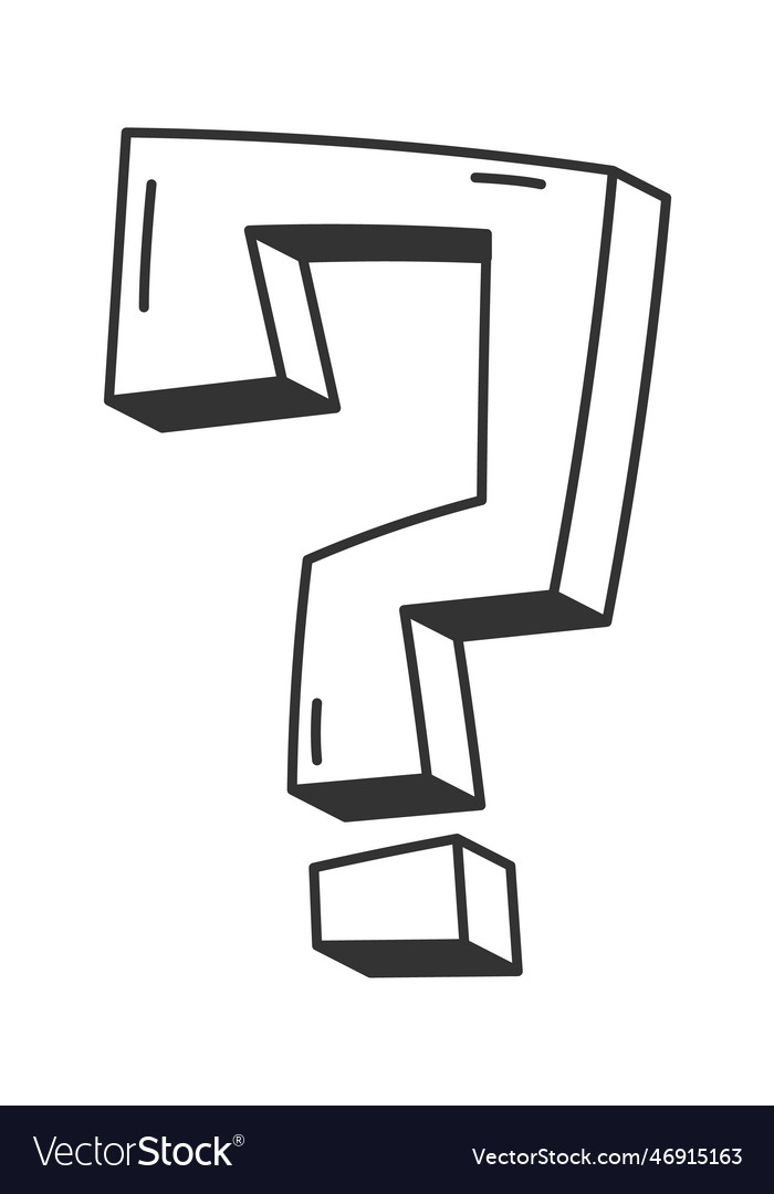 Comic question mark Royalty Free Vector Image - VectorStock