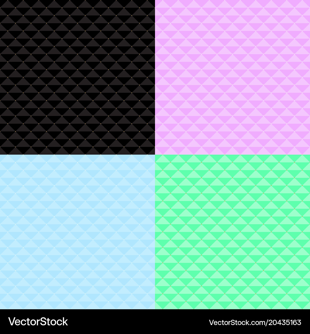 Four seamless pattern of squares with dots Vector Image