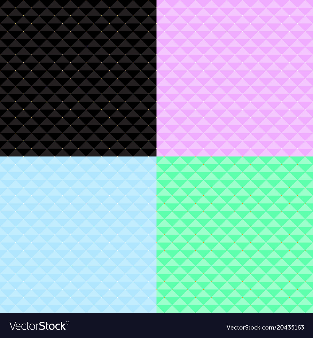 Four seamless pattern squares with dots Royalty Free Vector
