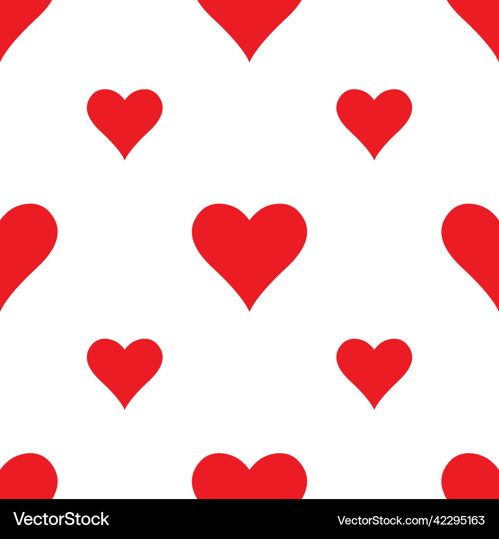Heart card suits seamless pattern poker suits Vector Image