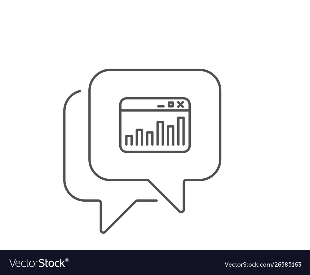 Marketing statistics line icon web analytics Vector Image