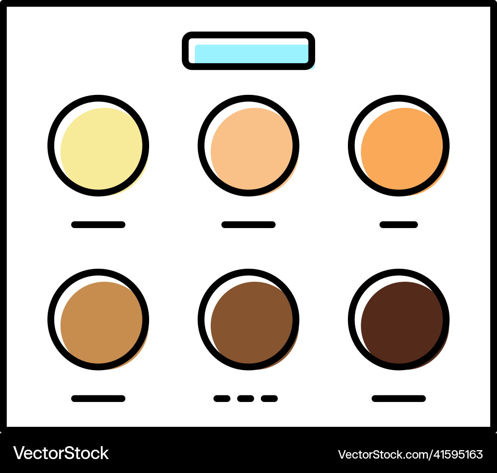 Skin palette color icon Royalty Free Vector Image