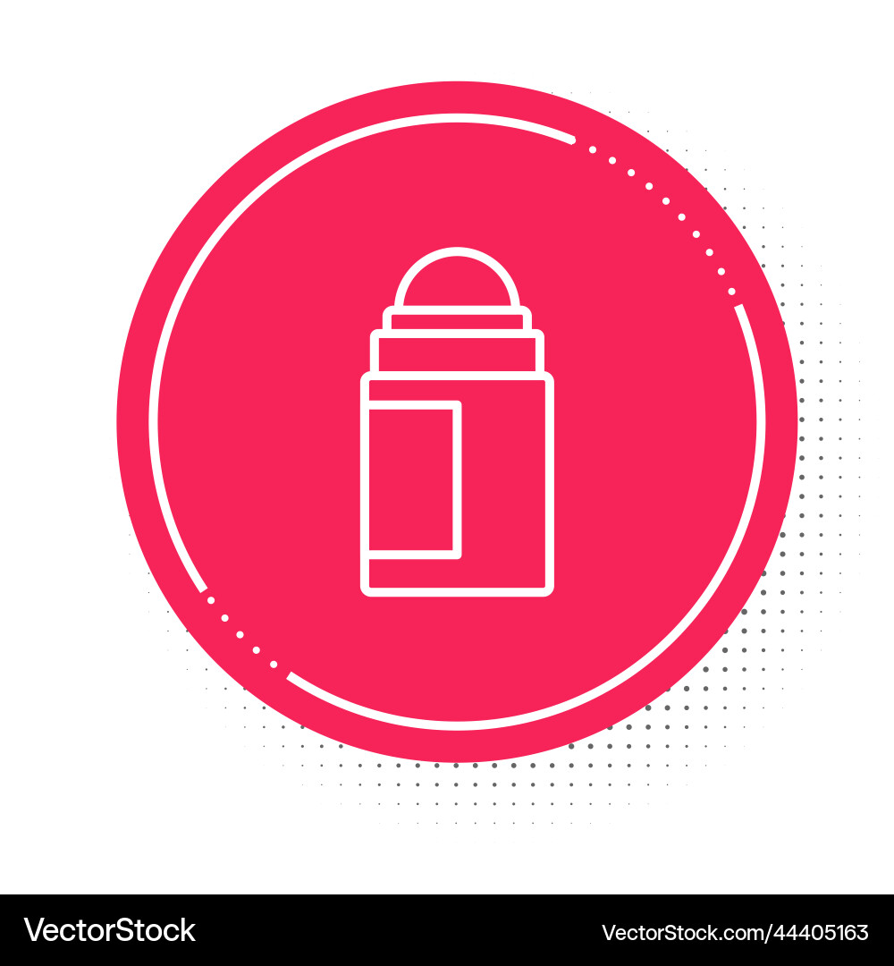 White line antiperspirant deodorant roll icon Vector Image