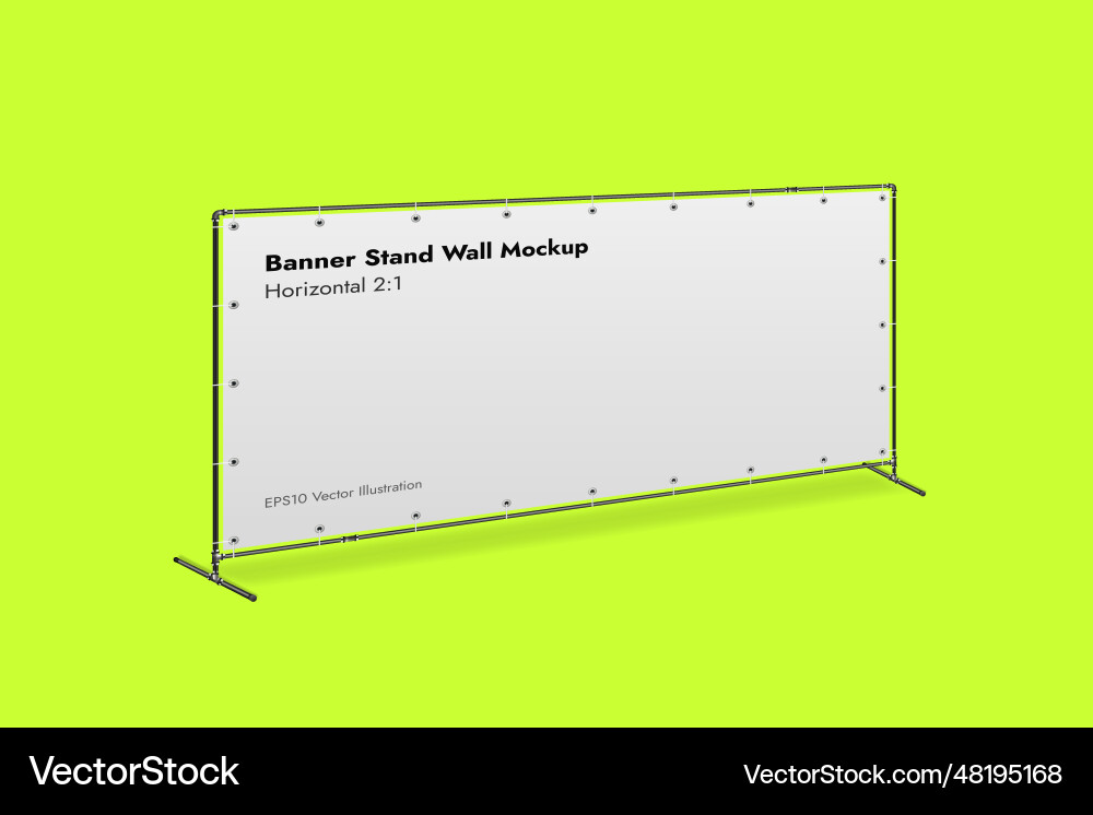 Banner stand wall on green background Royalty Free Vector