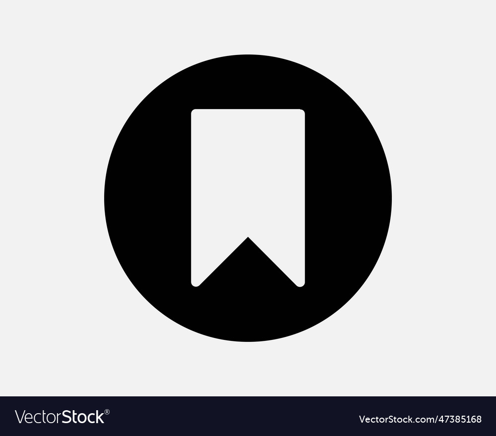 Bookmark round icon Royalty Free Vector Image - VectorStock