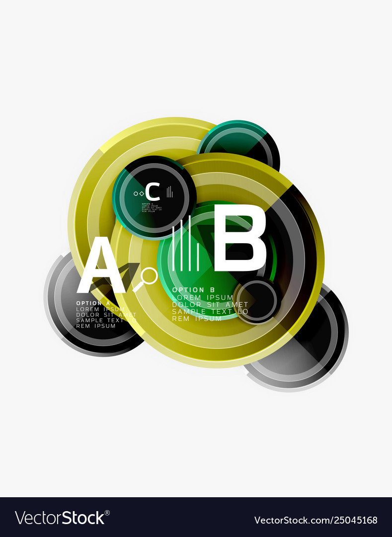 Circular pattern abstract circles composition Vector Image