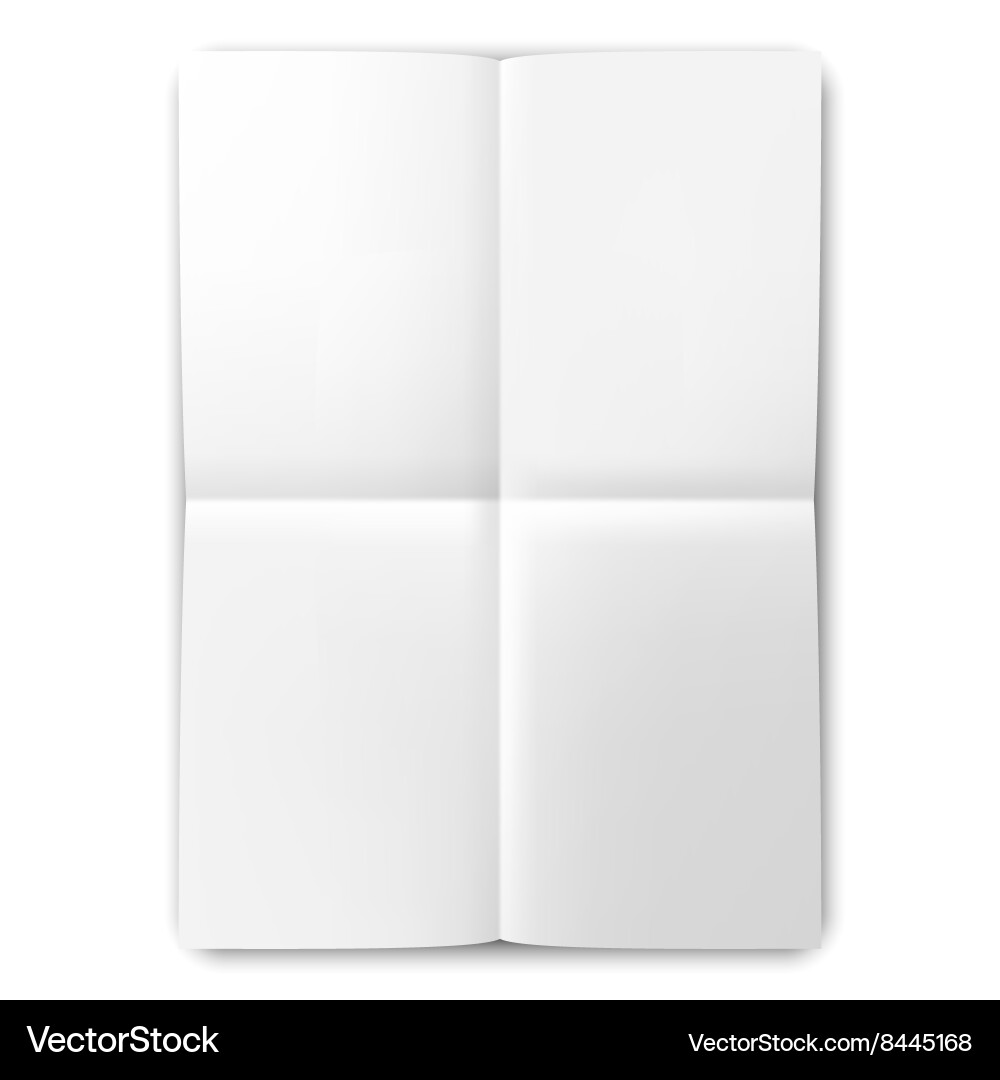 Folded list of white paper Royalty Free Vector Image