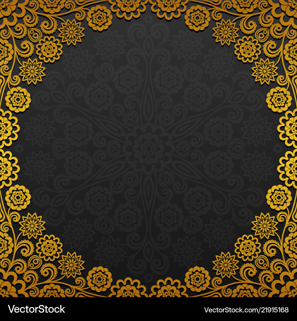 Frame with traditional floral ornament Royalty Free Vector