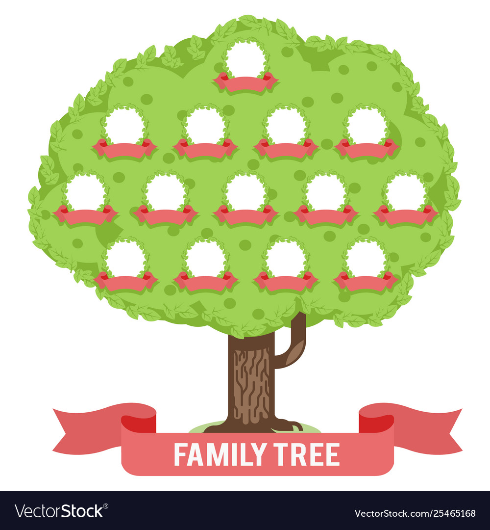 Genealogy family tree son daughter father mother Vector Image