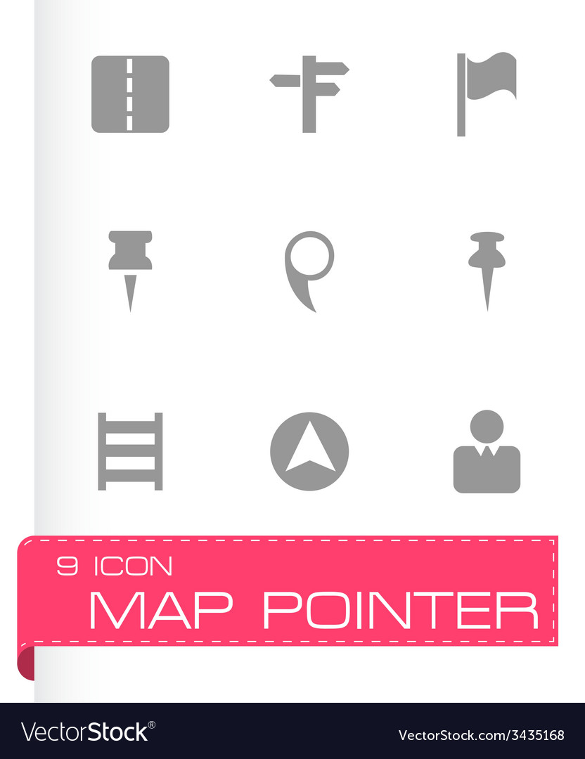 Map pointer icons set Royalty Free Vector Image Map pointer icons set Royalty Free Vector Image