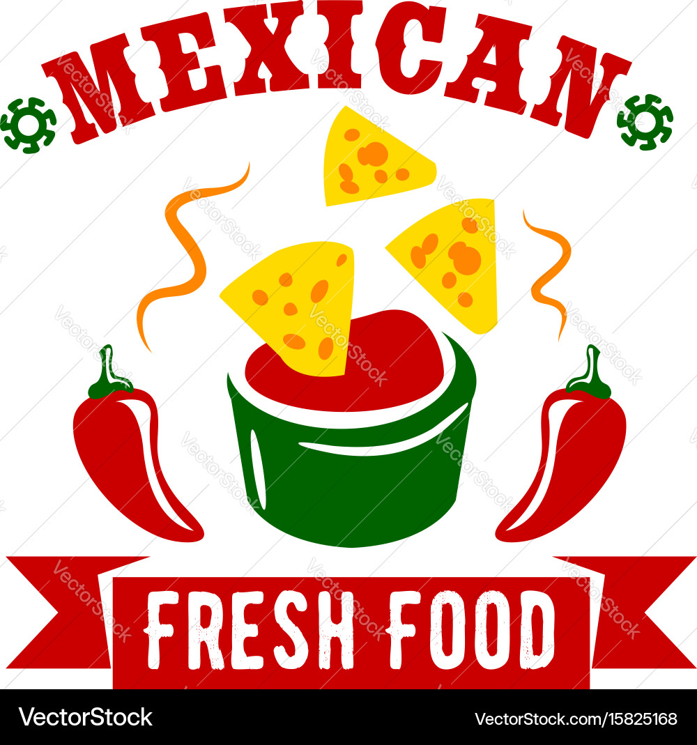 Mexican food restaurant menu icon Royalty Free Vector Image