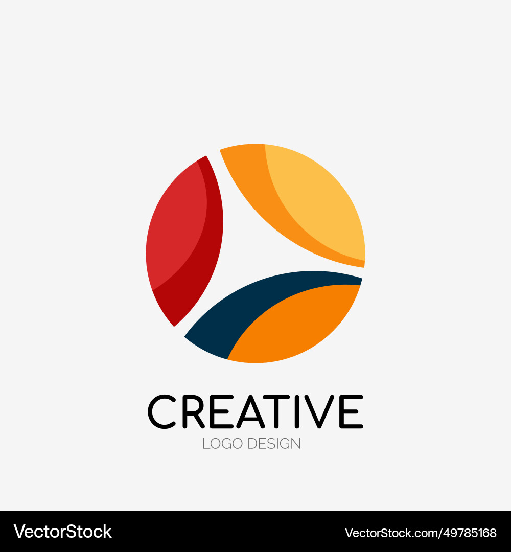 Modern abstract logo design geometric art Vector Image
