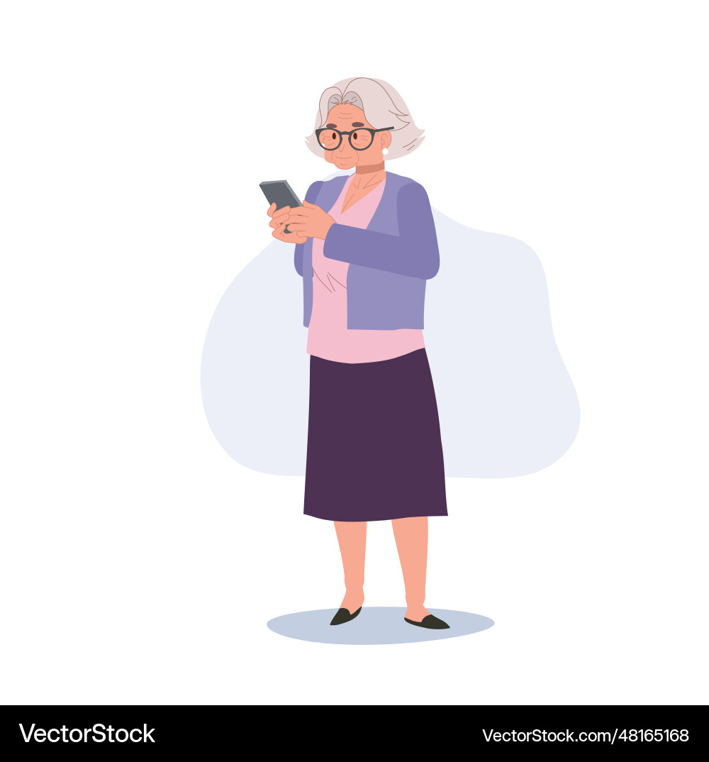 Modern senior lifestyle technology and elderly Vector Image