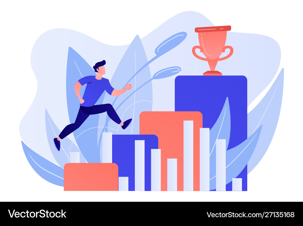 On way to success concept Royalty Free Vector Image
