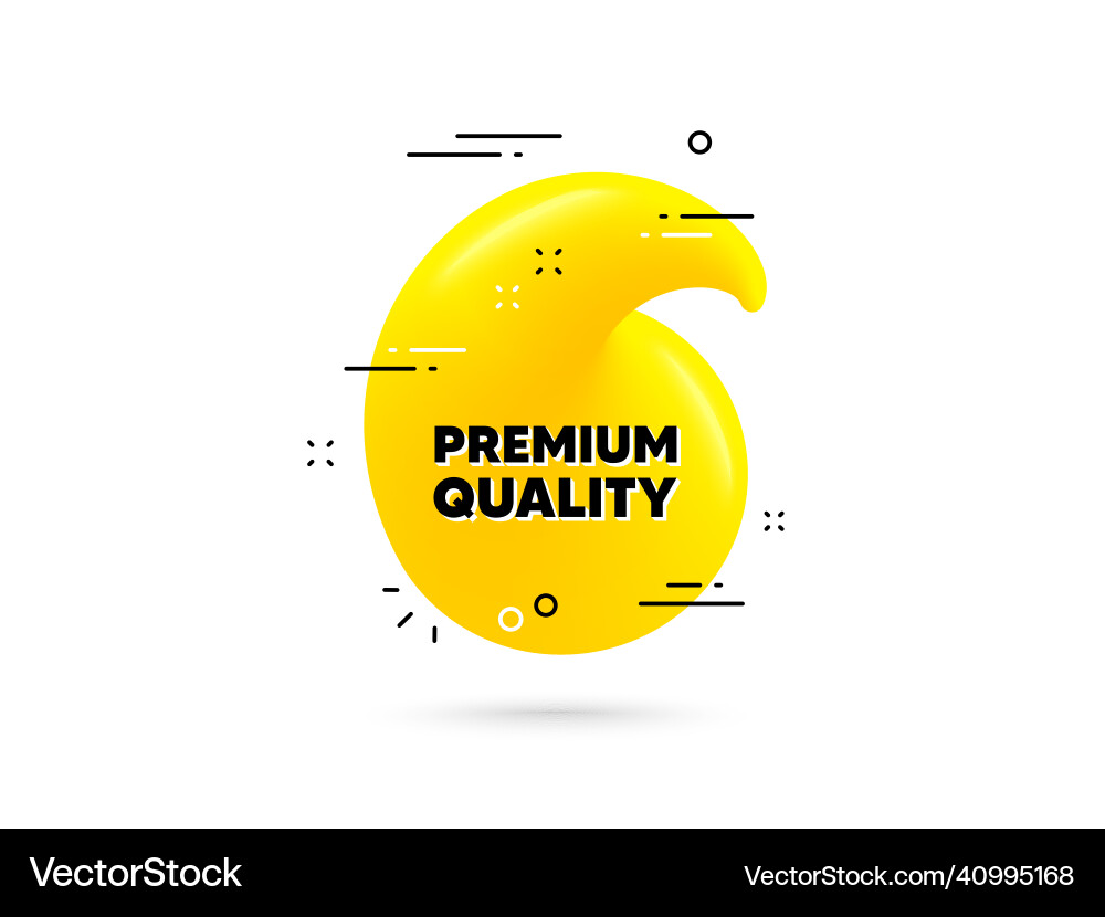 Premium quality text high product sign Royalty Free Vector