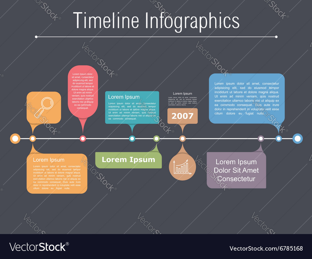 Timeline elements Royalty Free Vector Image - VectorStock