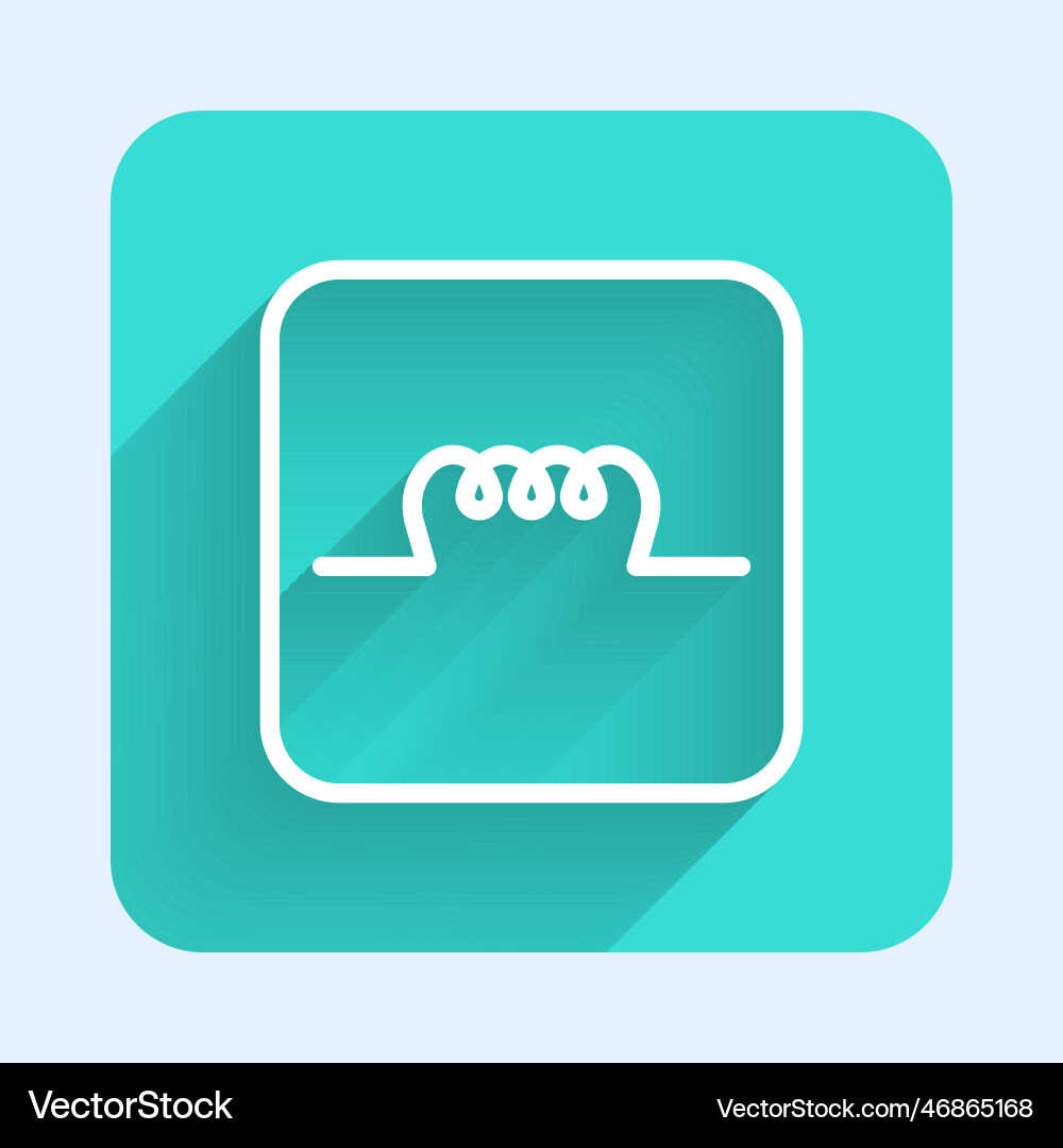 White line inductor in electronic circuit icon Vector Image
