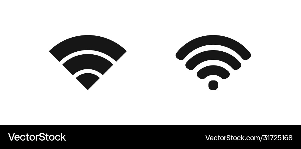 Wi-fi icon for web design symbol set Royalty Free Vector