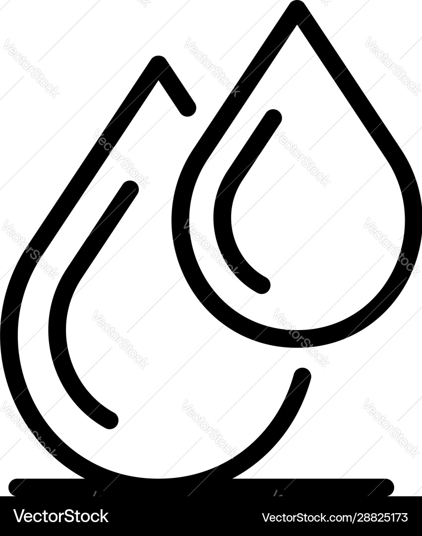 Blood drops icon outline style Royalty Free Vector Image