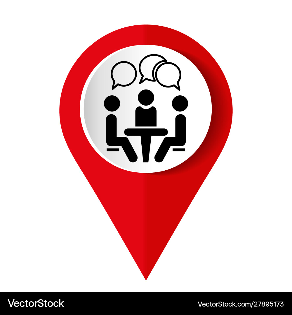 Conference icon people sitting at table Royalty Free Vector