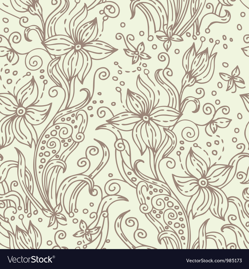Floral seamless pattern Royalty Free Vector Image