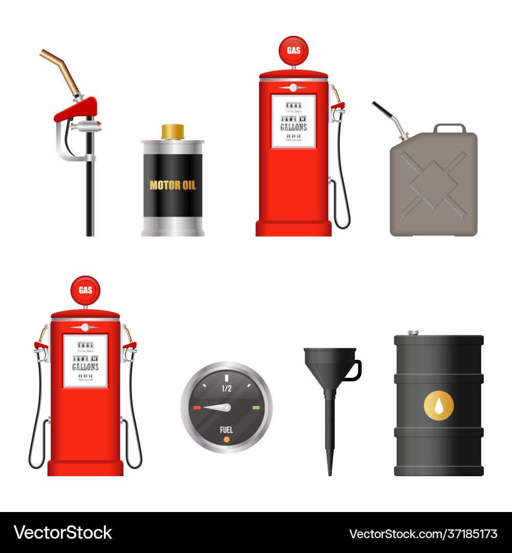 Fuel equipment isolated on white background Vector Image